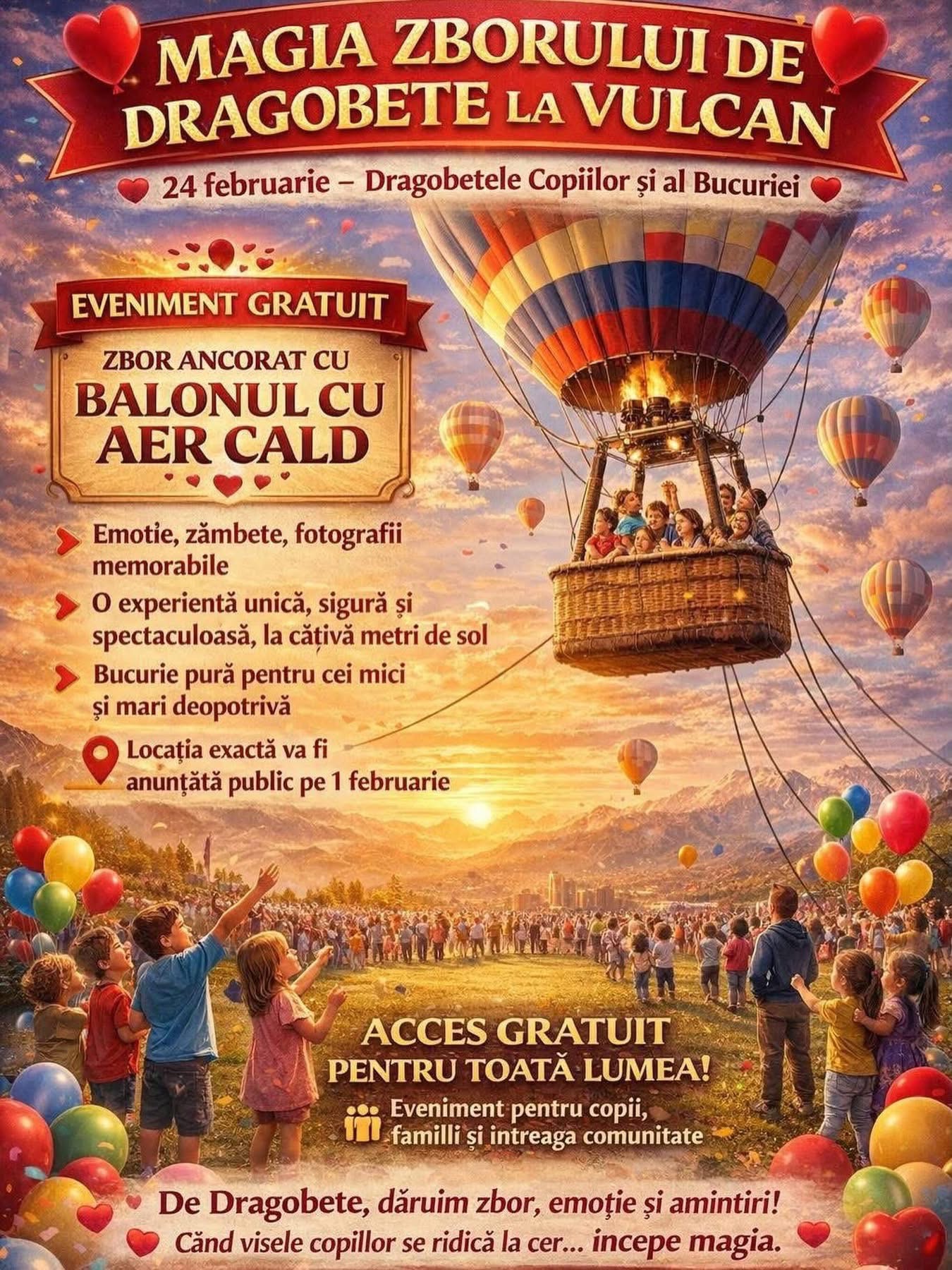 Magia zborului de Dragobete pentru copii, la Vulcan: experiență unică ...